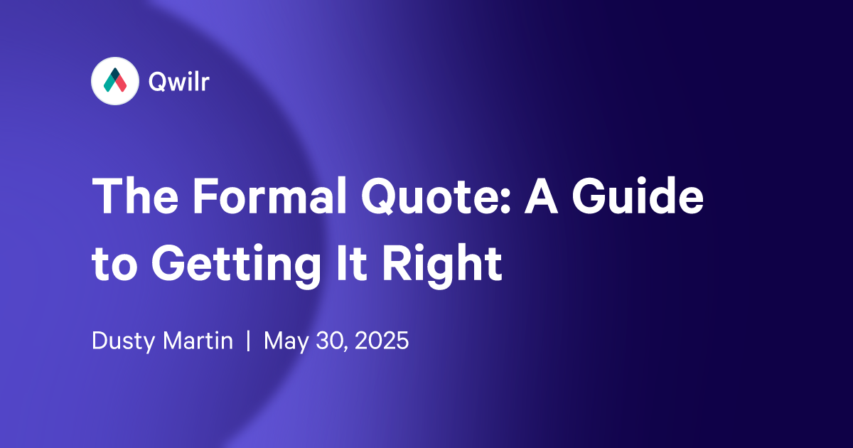 The Formal Quote: A Guide to Getting It Right