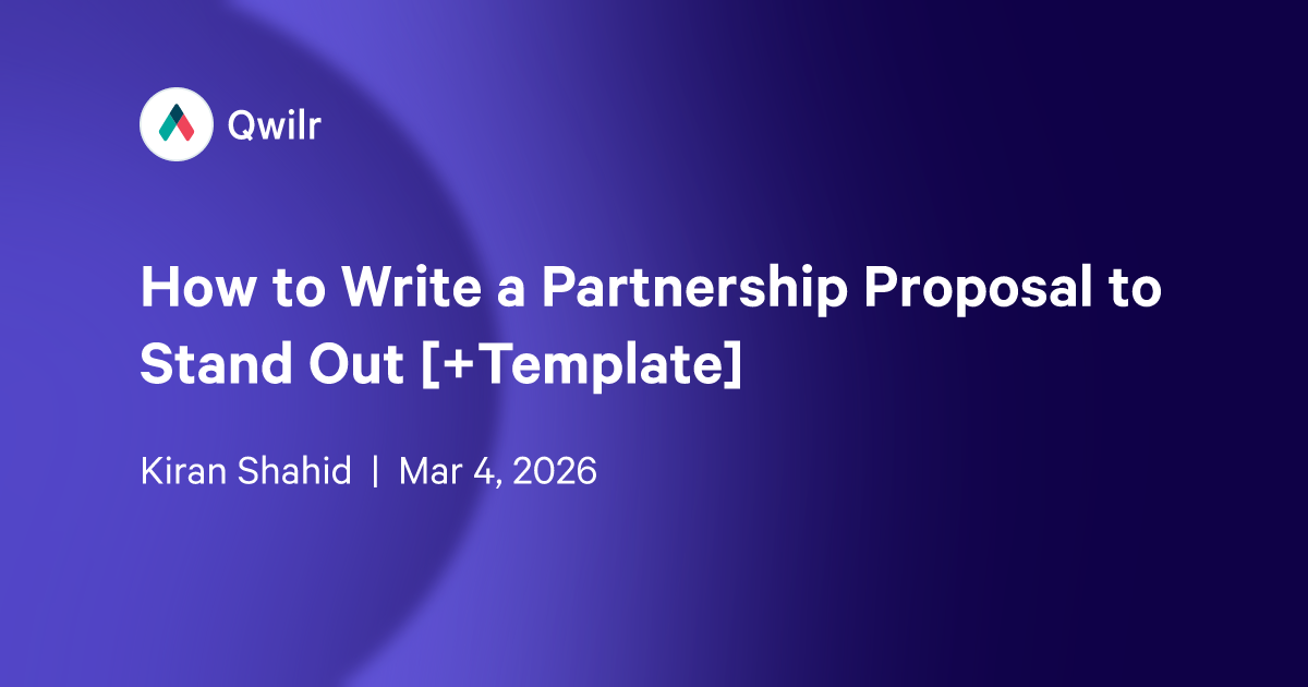 How to Write a Partnership Proposal to Stand Out [+Template]