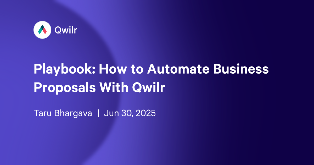 Playbook: How to Automate Business Proposals With Qwilr