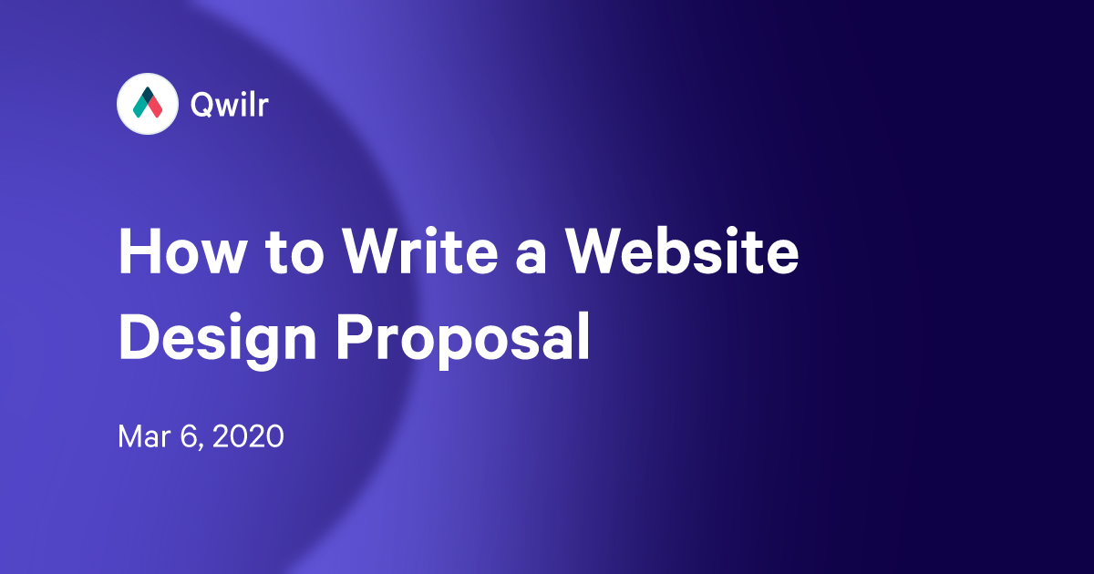 How to Write a Website Design Proposal | Qwilr