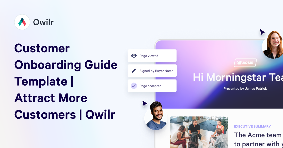 Customer Onboarding Guide Template | Attract More Customers | Qwilr