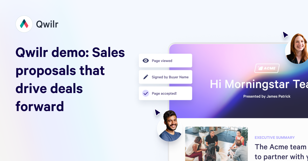 Qwilr demo: Sales proposals that drive deals forward