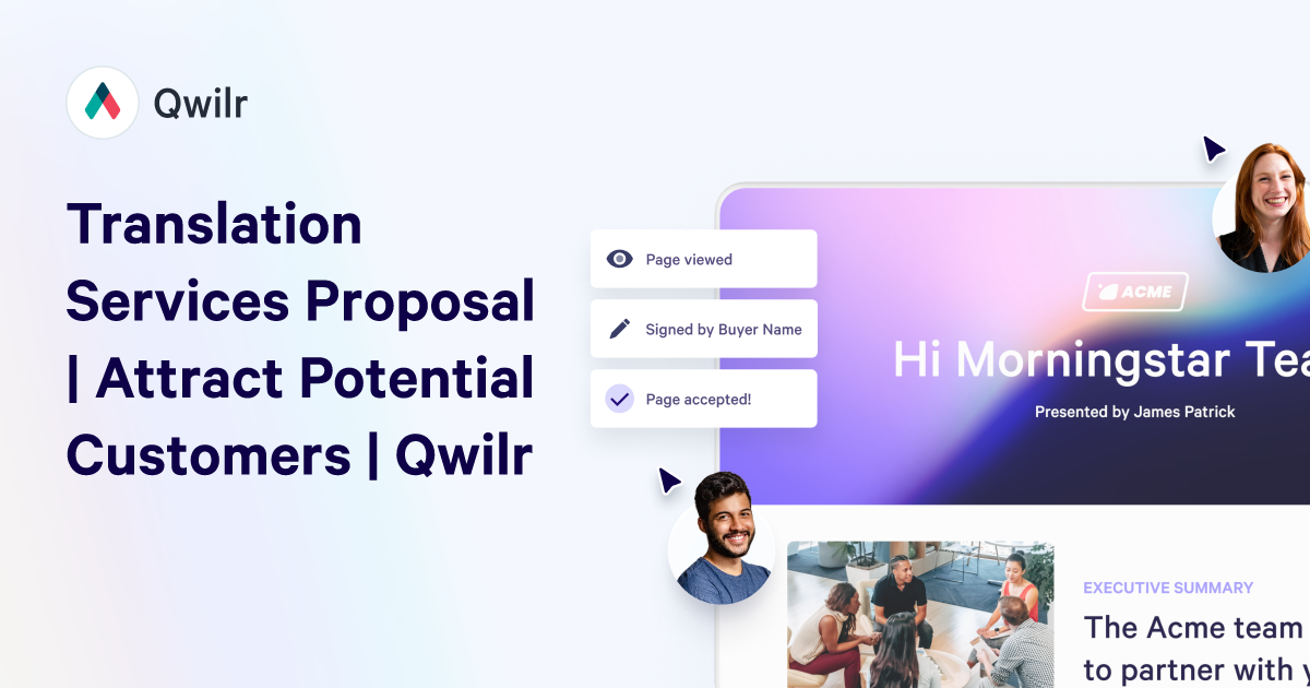 Translation Services Proposal | Attract Potential Customers | Qwilr