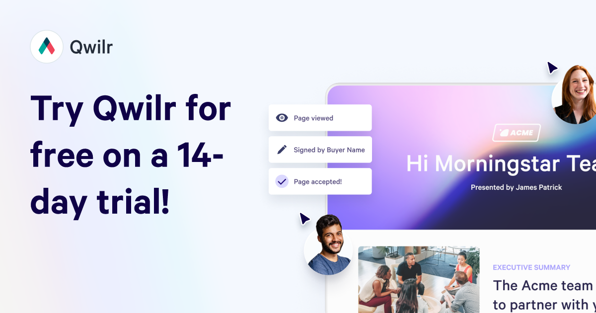Try Qwilr for free on a 14-day trial!
