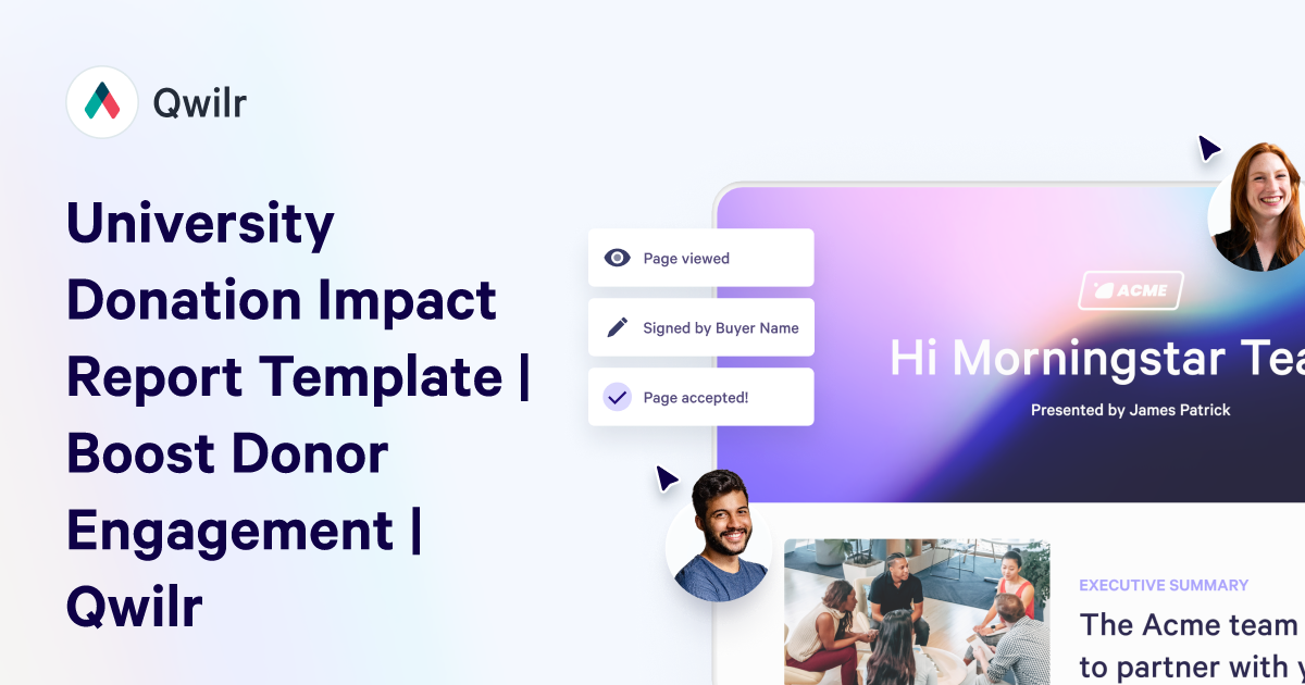 University Donation Impact Report Template | Boost Donor Engagement | Qwilr