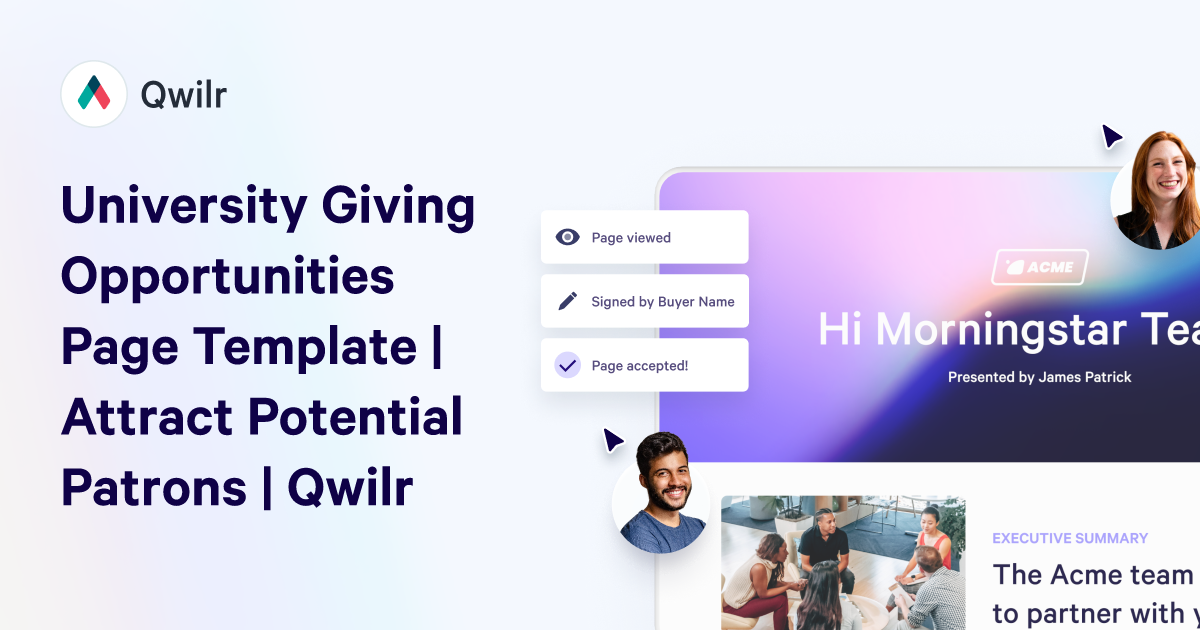 University Giving Opportunities Page Template | Attract Potential ...