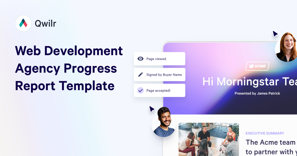 Web Development Agency Progress Report | Qwilr